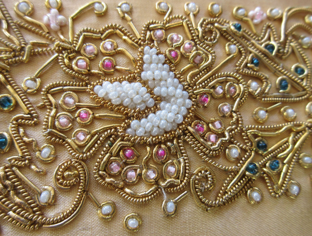 Rectangle Peach Bullion Applique - SALE – Tinsel Trading