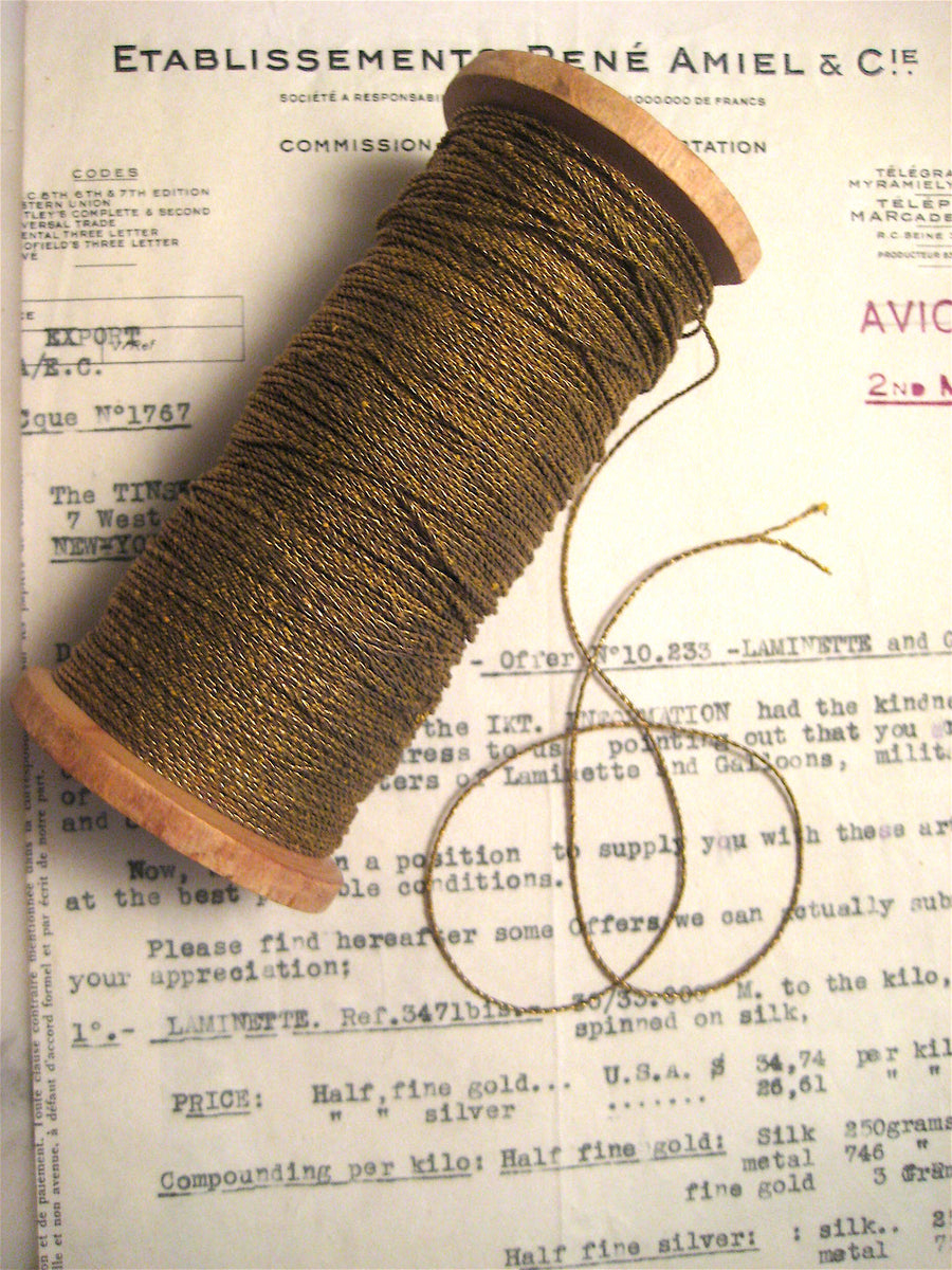 4 Yards Gold Metallic Twine 2 Ply 1/32" – Tinsel Trading