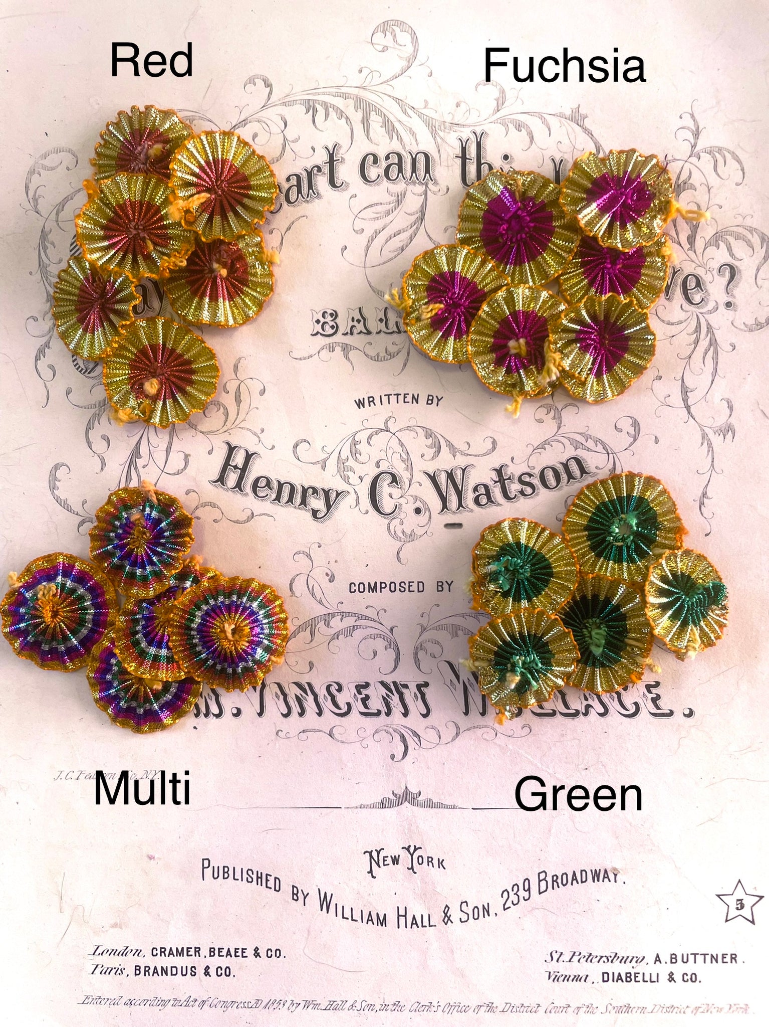 Metallic Ribbon Celebration Rosettes in Assorted Colors – Tinsel Trading