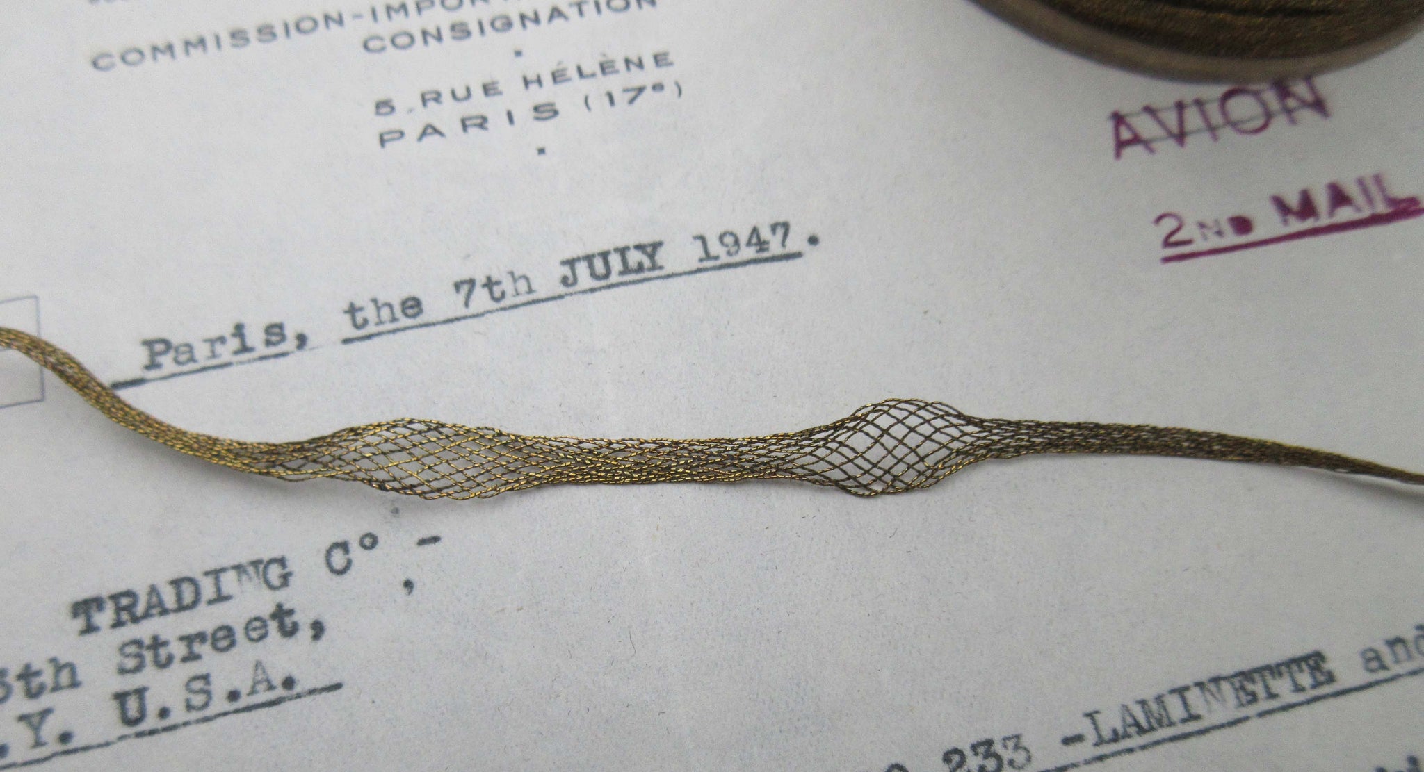 Dark Gold Metallic Mesh Trim 1/8" 2 yds – Tinsel Trading